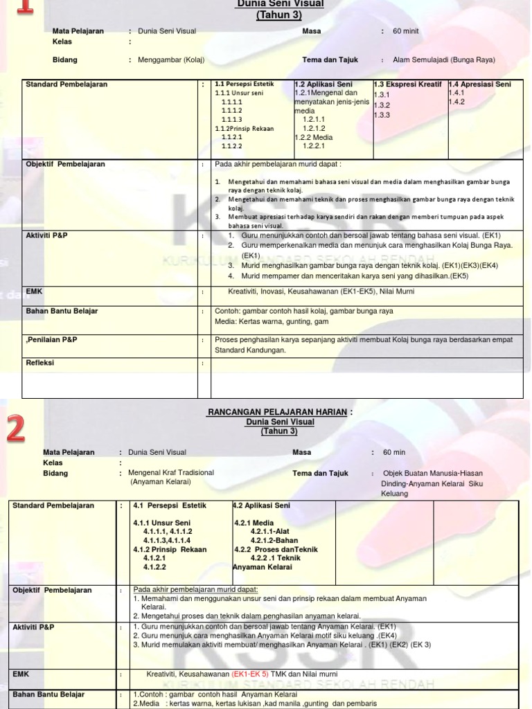 Kolaj Bunga Raya dalam Seni Visual | PDF