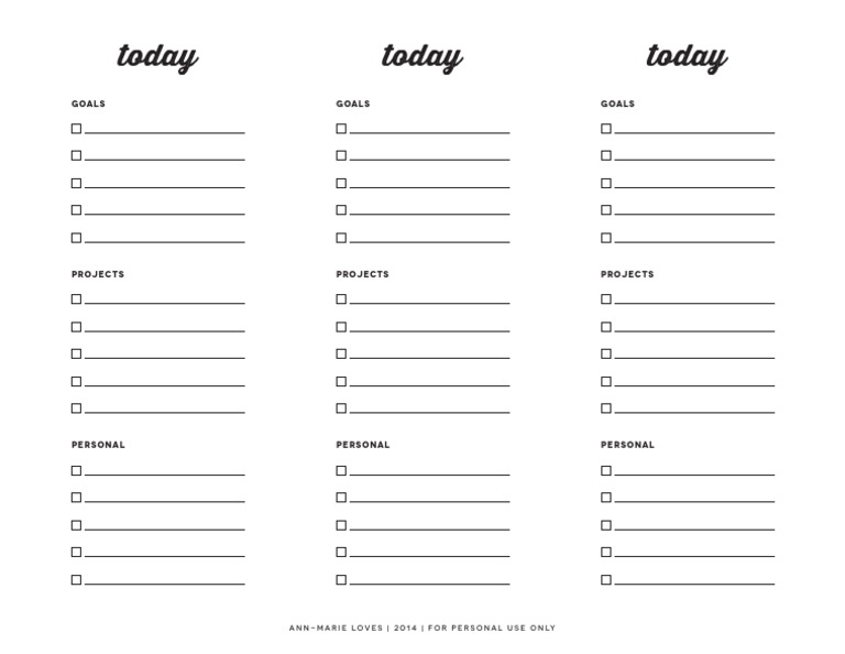 Today Today Today: Goals Goals Goals | PDF | Self-Improvement