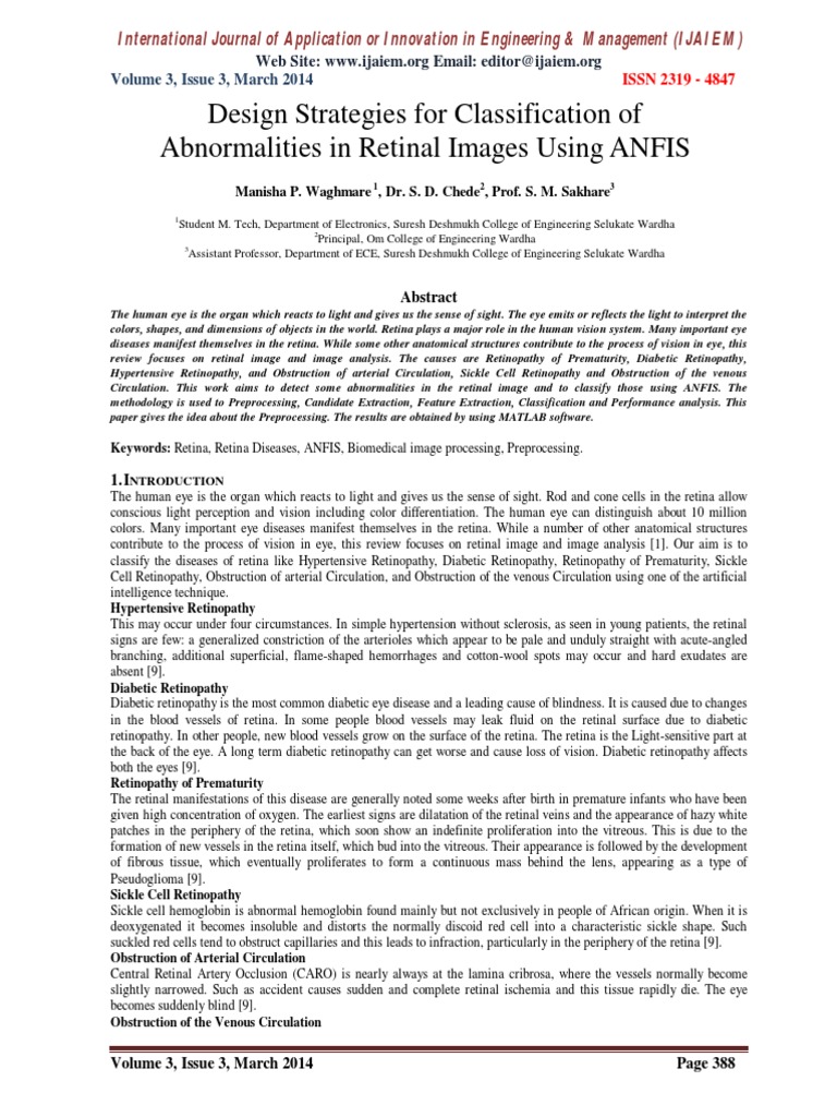 Design Strategies For Classification of Abnormalities in Retinal Images Using ANFIS | Download ...