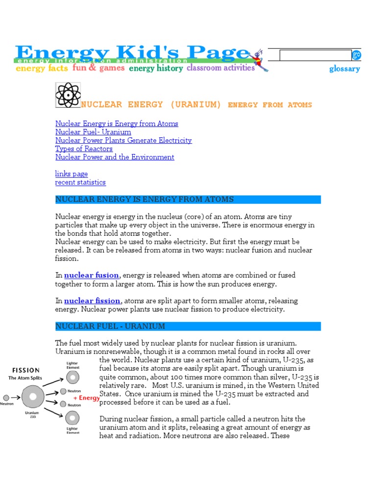 Nuclear Energy | PDF | Nuclear Reactor | Nuclear Fission