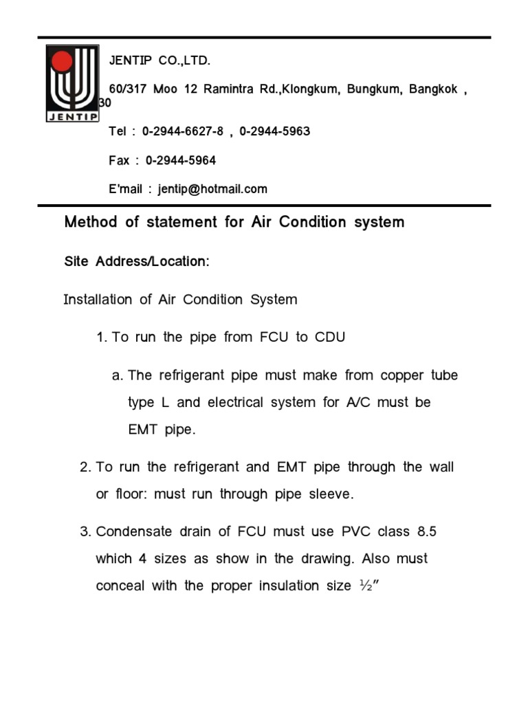 Air Condition System | PDF