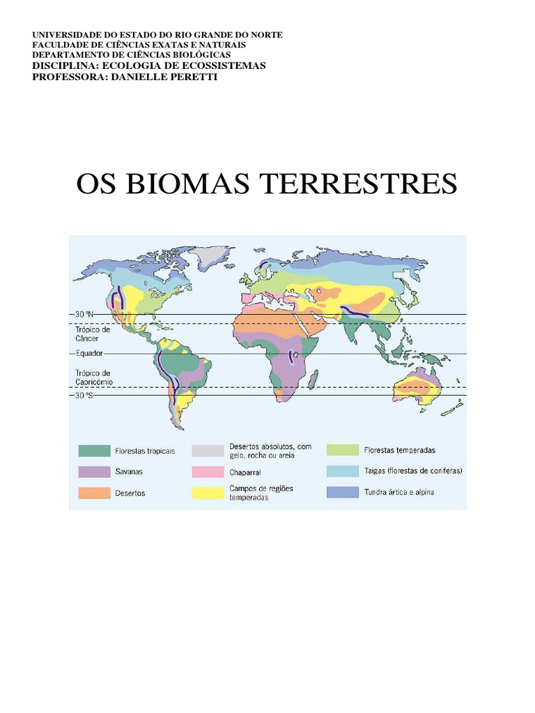 Biomas Terrestres | PDF | Deserto | Savana