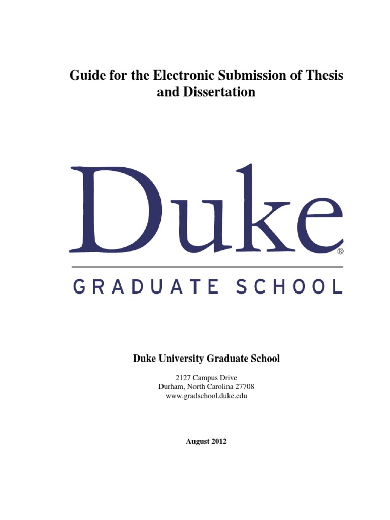 Electronic Thesis Diss Guide | PDF | Thesis | Graduate School