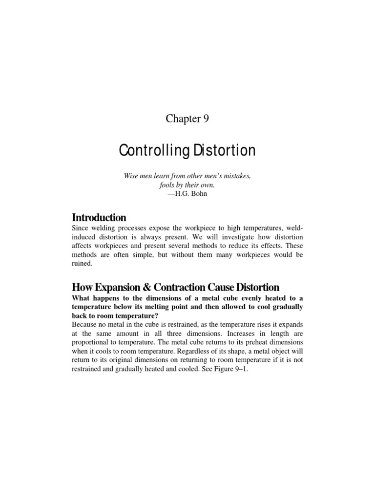 Controlling Welding Distortion | PDF