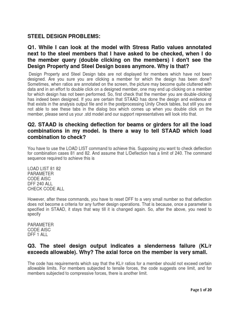 Steel Design Problems | PDF | Bending | Buckling