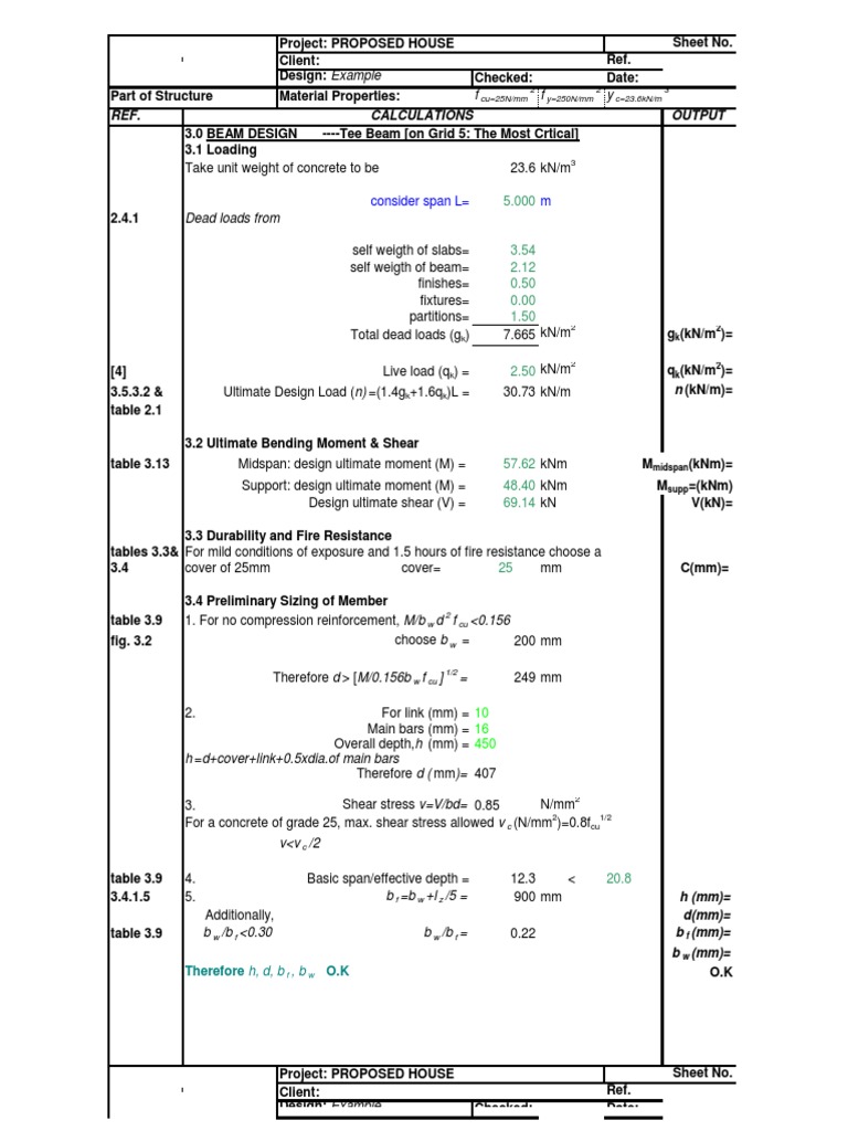 Manual Beam Design | PDF | Bending | Beam (Structure)
