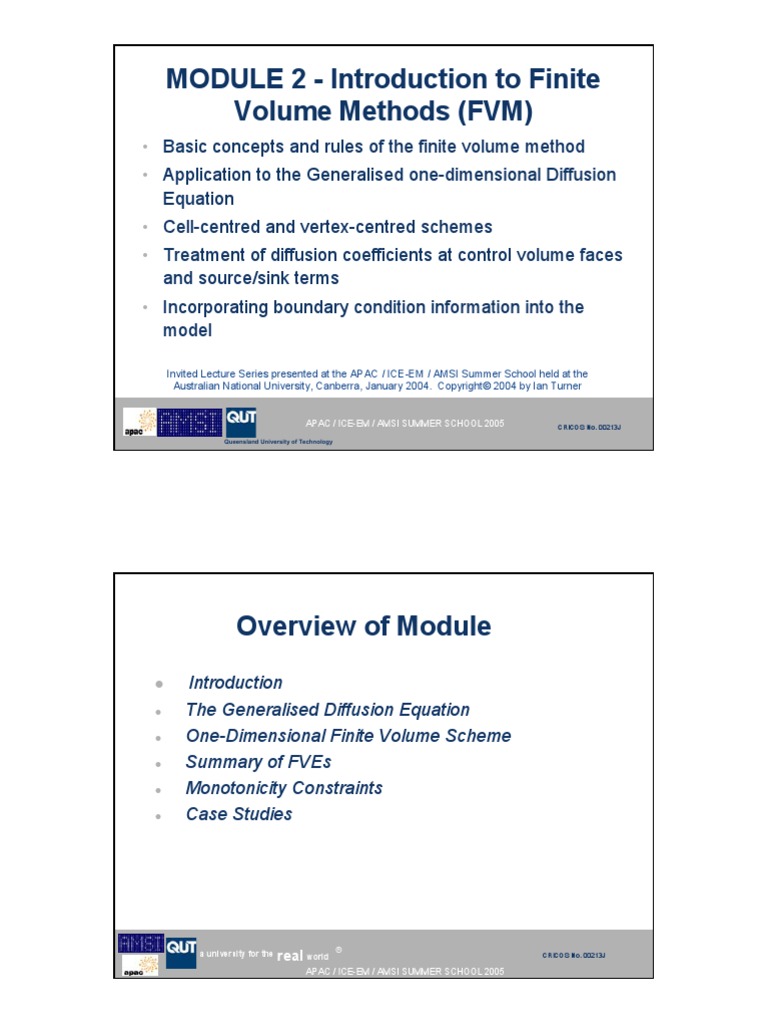 MODULE 2 - Introduction To Finite Volume Methods (FVM) | PDF | Matrix ...