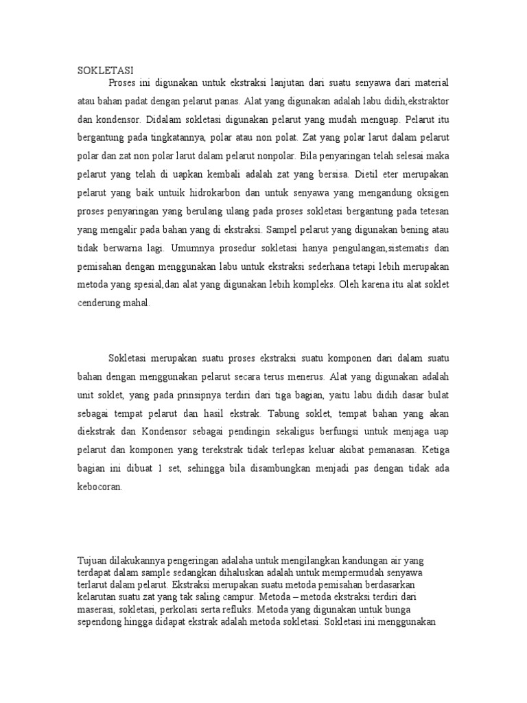 Teori Dasar Sokletasi | PDF