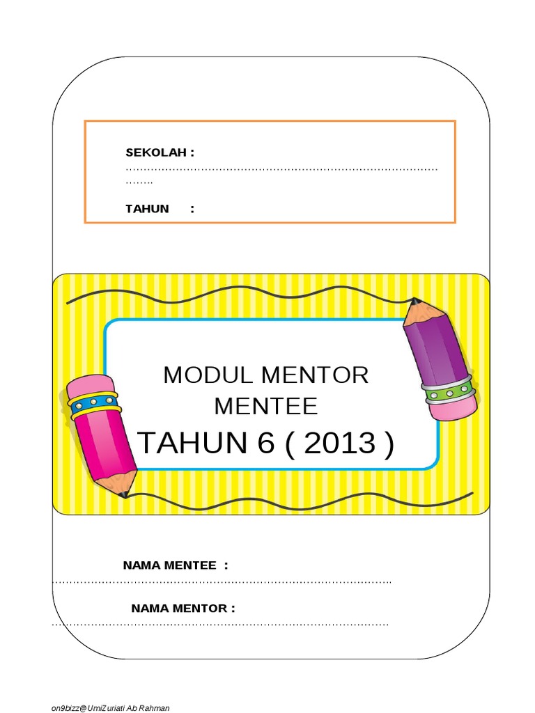 Panduan Guru & Modul Mentor Mentee Tahun 6 | PDF