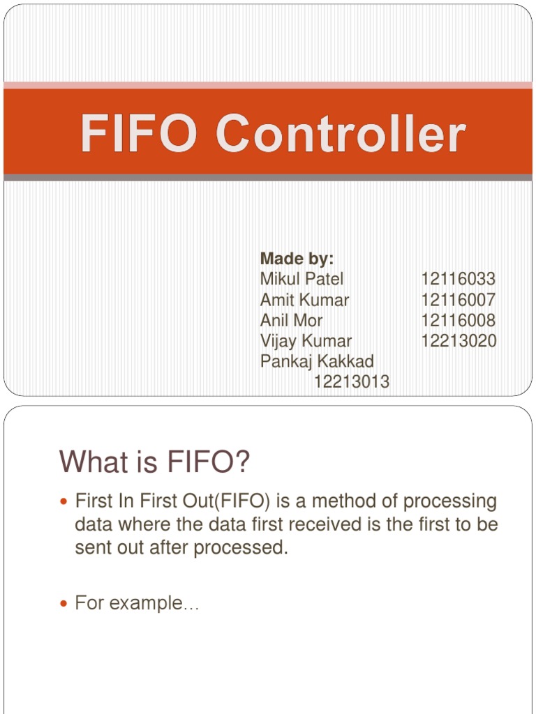 Fifo Controller Presentation | PDF | Electrical Engineering | Computer Hardware