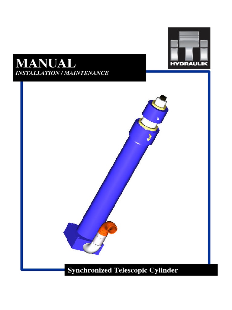 Synchronized Telescopic Cylinder Manual | PDF | Valve | Elevator