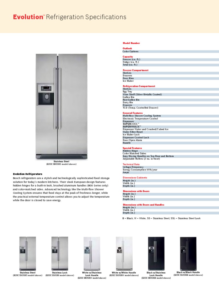 Refrigeration Specifications | PDF