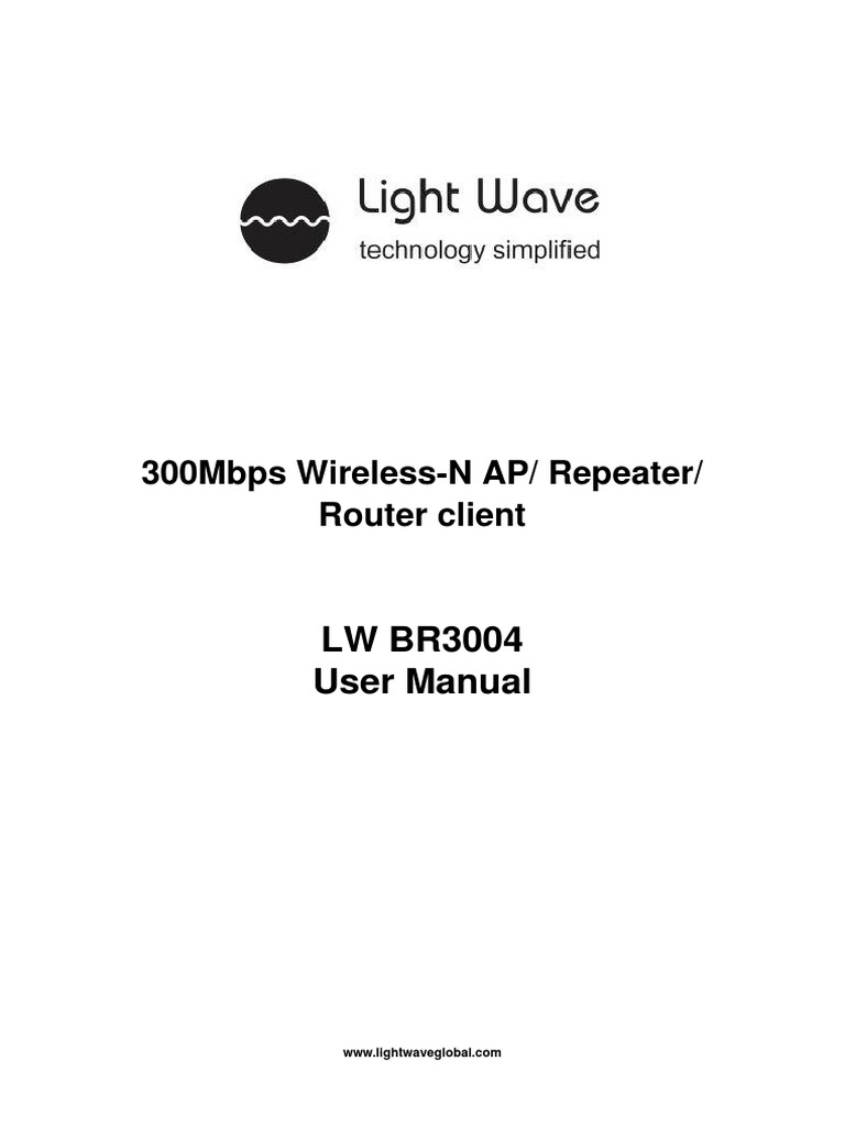 LightWave-LW-BR3004 Manual Guide | PDF | Wireless Lan | Ip Address