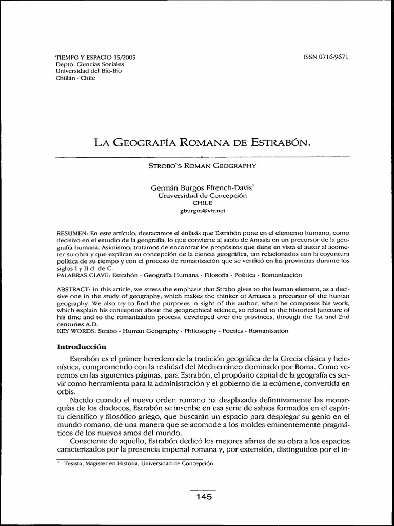 Geografía Humana en Estrabón | PDF | imperio Romano | Roma antigua