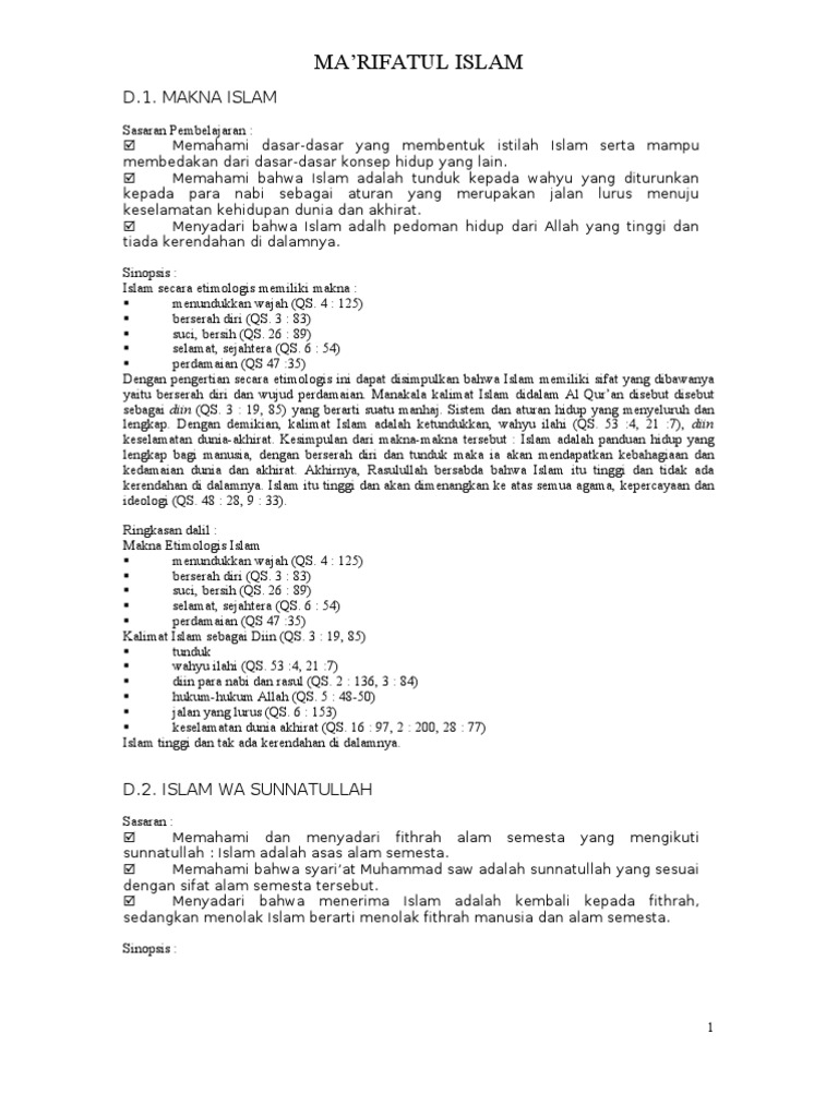 04 Ma'rifatul Islam | PDF | Ilmu Sosial
