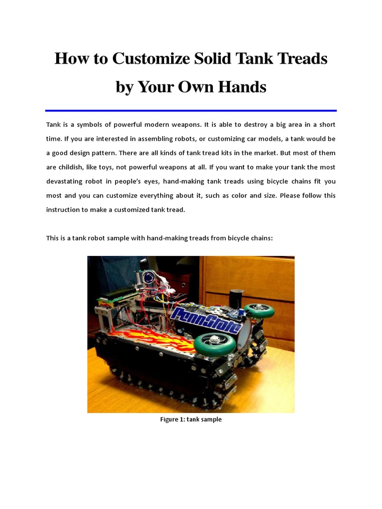 Custom Tank Tread Creation Guide | PDF | Drill | Screw
