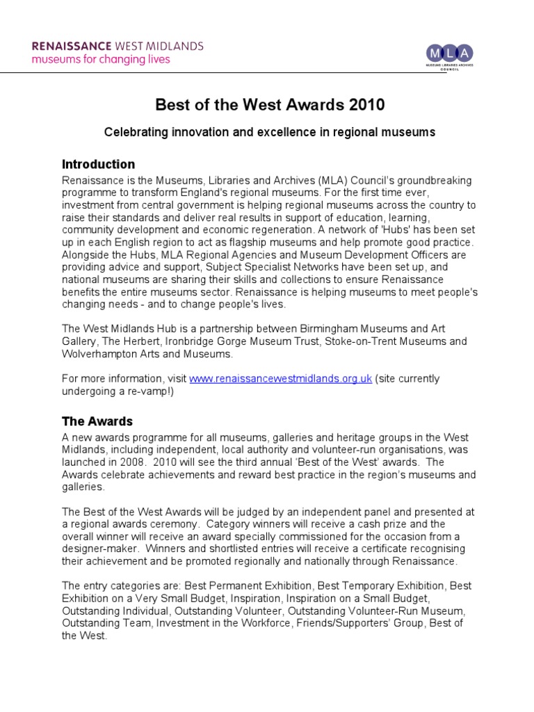Art Commission Brief - RWM Awards | PDF | Museum | Business
