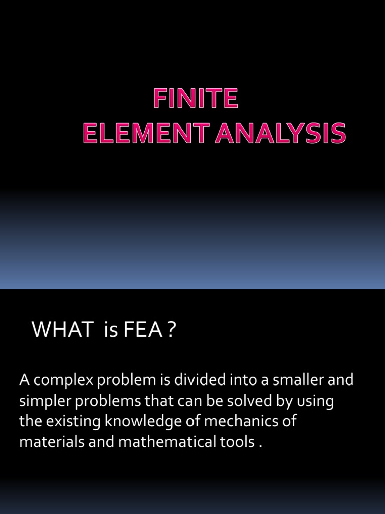 Fea | PDF | Finite Element Method | Structural Analysis