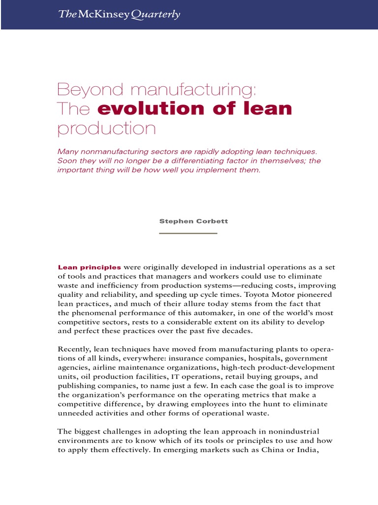 Lean Manufacturing | PDF | Lean Manufacturing | Production And ...
