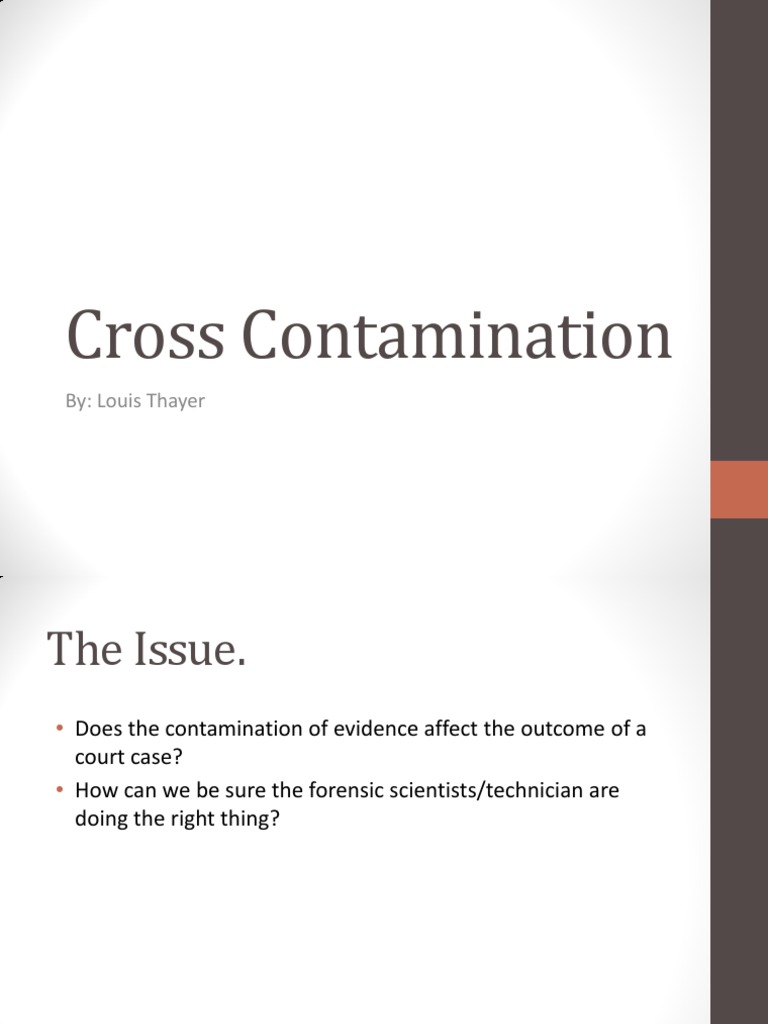 Understanding Cross Contamination in Forensics | PDF | Forensic Science ...