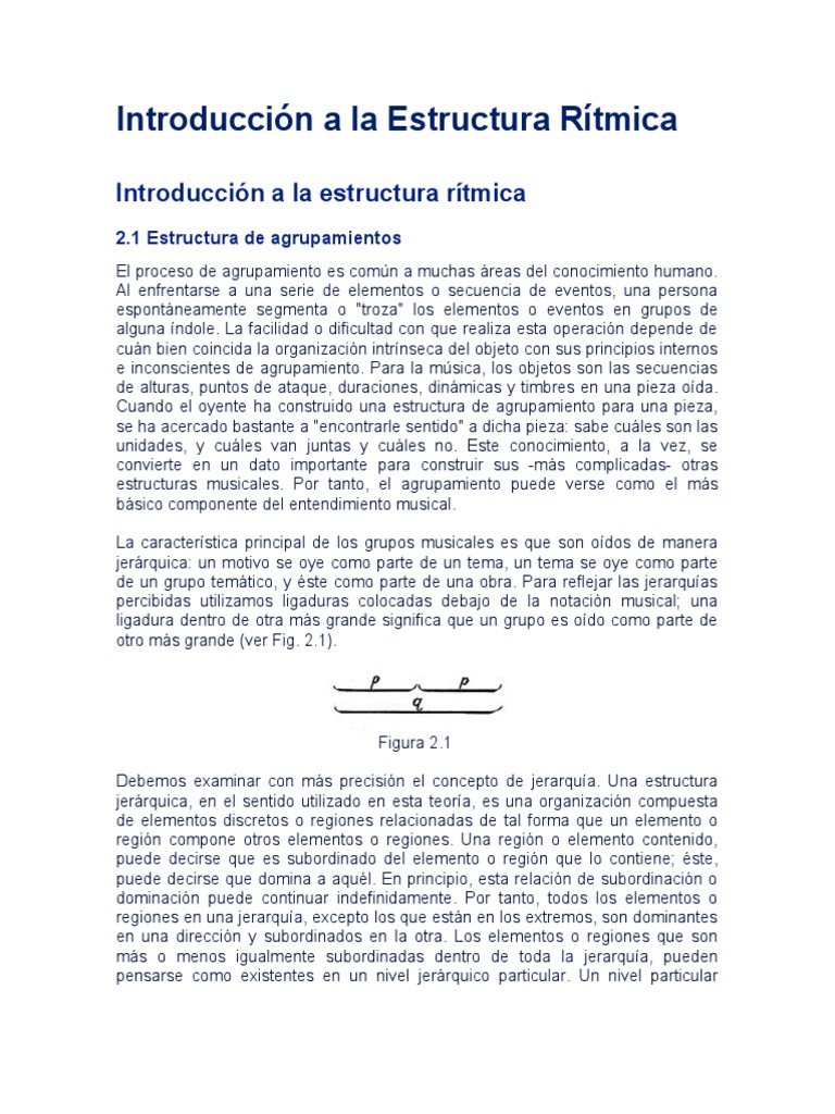 Introducción A La Estructura Rítmica | PDF | Ritmo | Notación musical