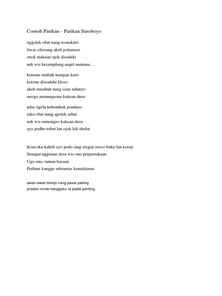 Contoh Parikan | PDF