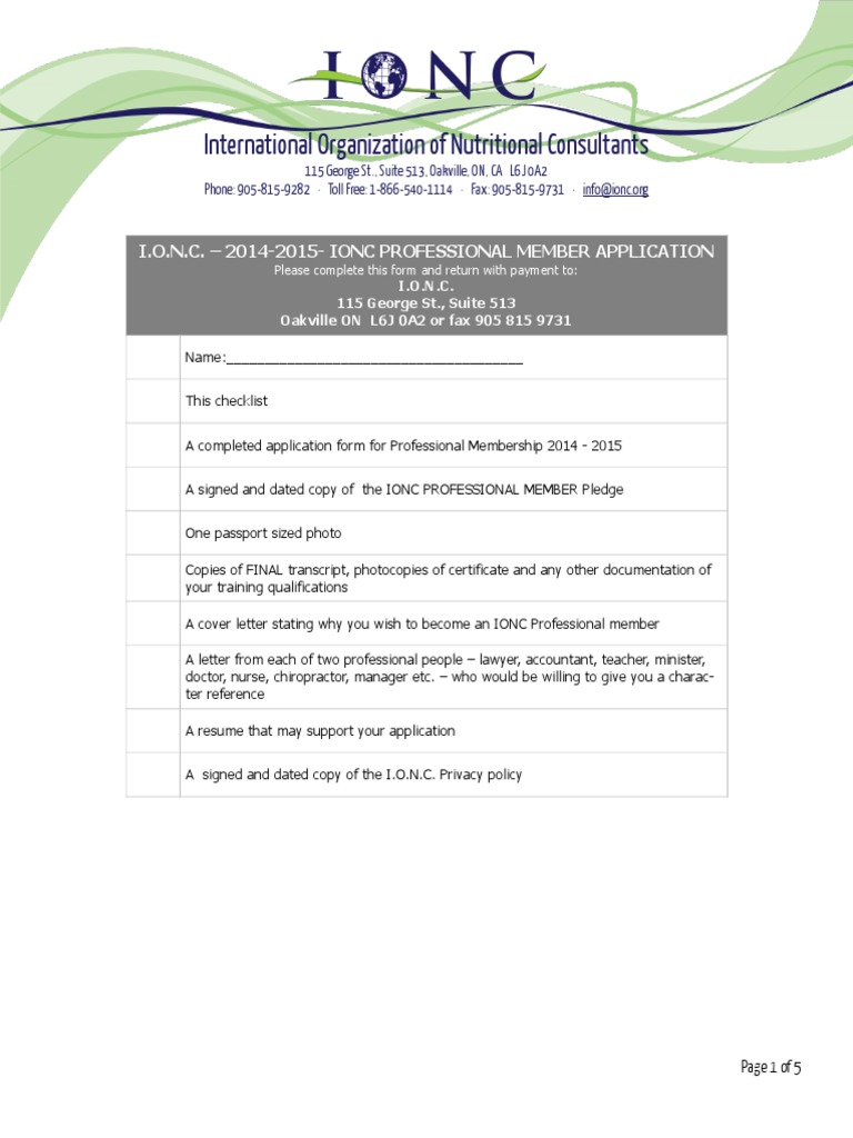 IONC Application Professional | PDF | Privacy Policy | Insurance