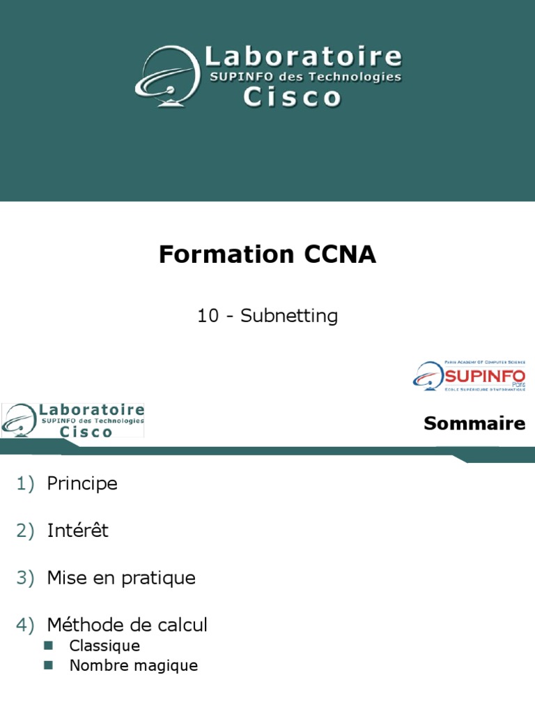 Guide complet sur le subnetting CCNA | PDF | Réseau informatique ...