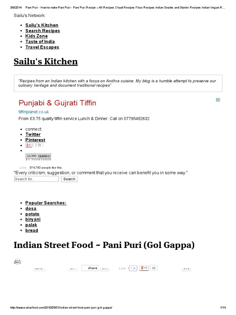 Pani Puri-1 | PDF | Indian Cuisine | South Asian Cuisine