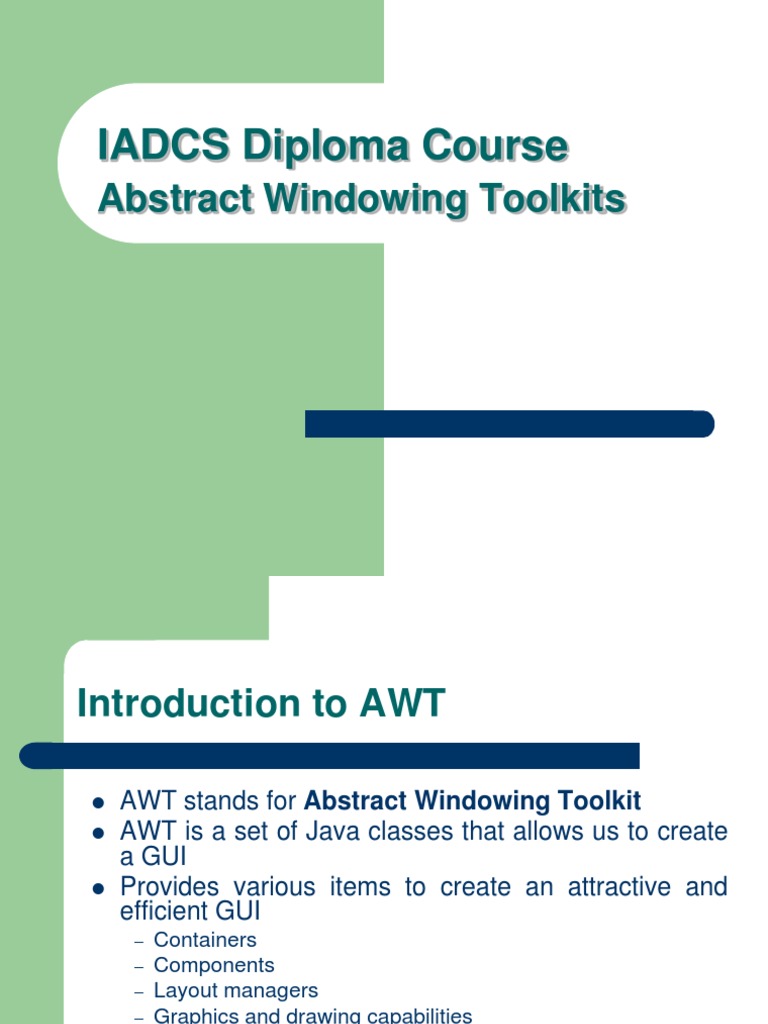 Windows Programming With Awt | PDF | Menu (Computing) | Java (Programming Language)