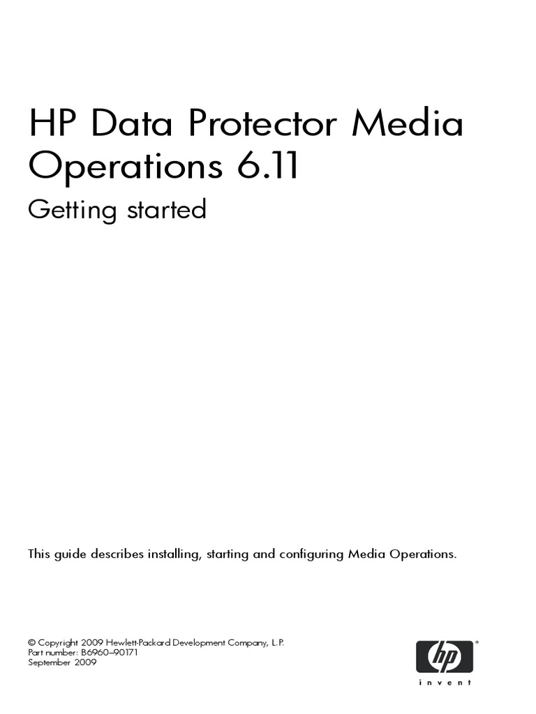 HP Data Protector Media Operations 6.11: Getting Started | PDF | Proxy ...