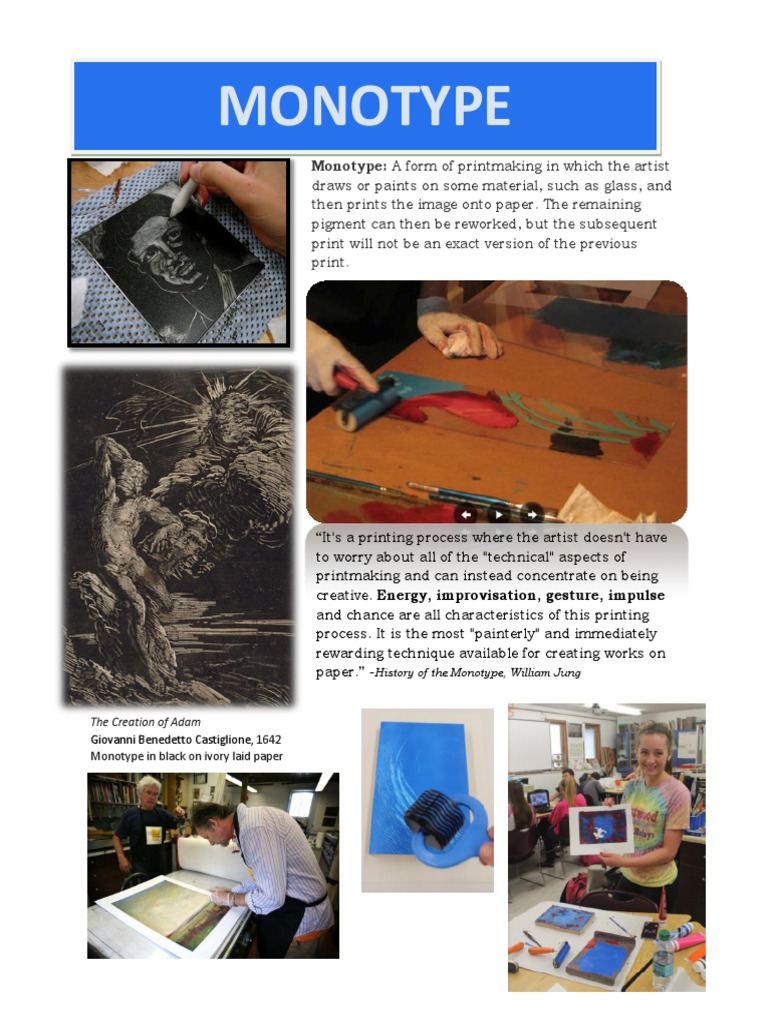 Monotype | PDF | Printmaking | Writing