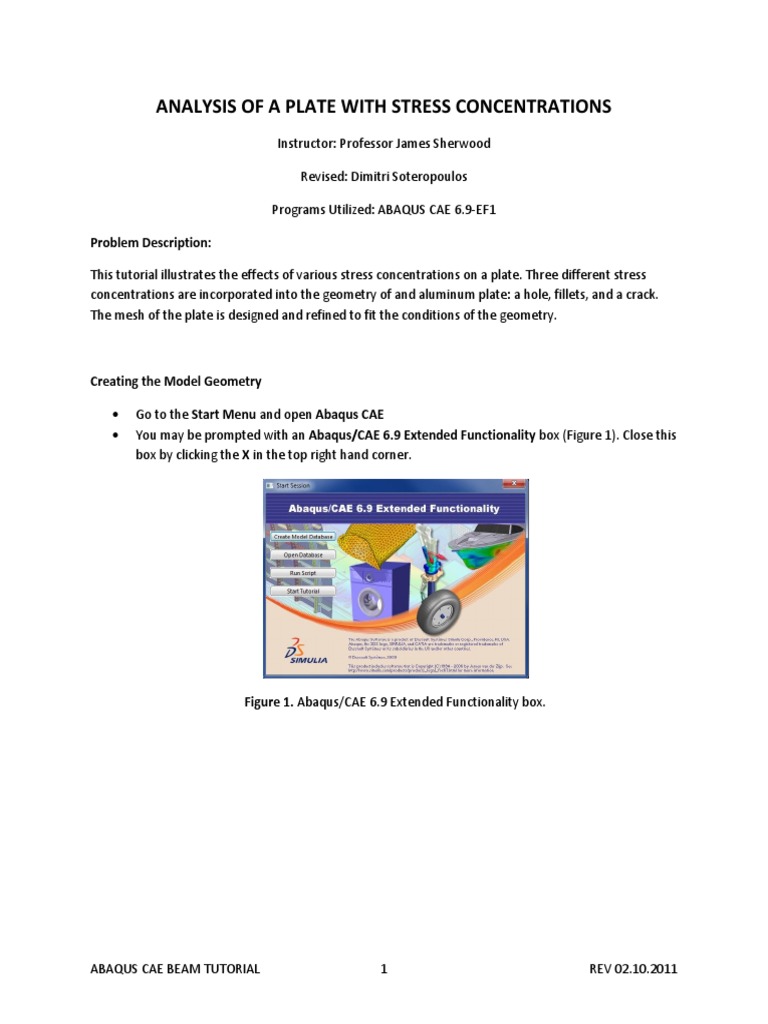 Analysis of A Plate With Stress Concentrations (Abaqus) | PDF ...