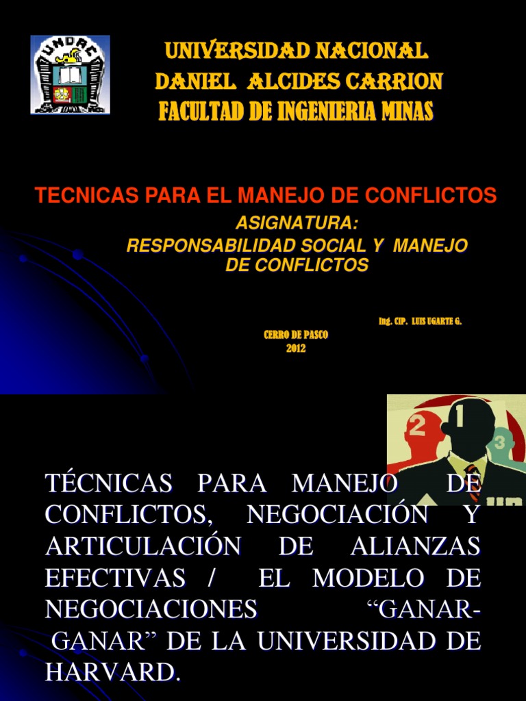 D Técnicas para Manejo de Conflictos | PDF | Negociación | Conflicto (proceso)