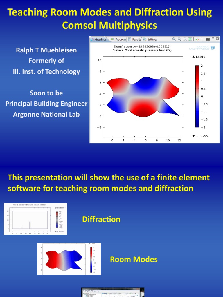 Teaching Room Modes and Diffraction Using Comsol Multiphysics | Download Free PDF | Finite ...