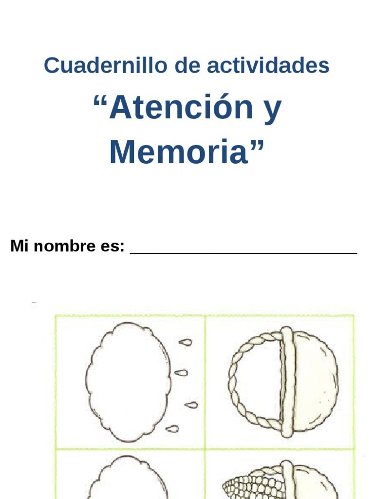Cuadernillo Atencion y Memoria
