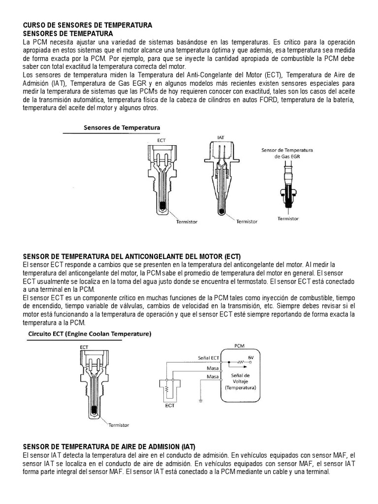 Curso de Sensores de Temperatura | PDF | Sensor | Resistencia Eléctrica ...