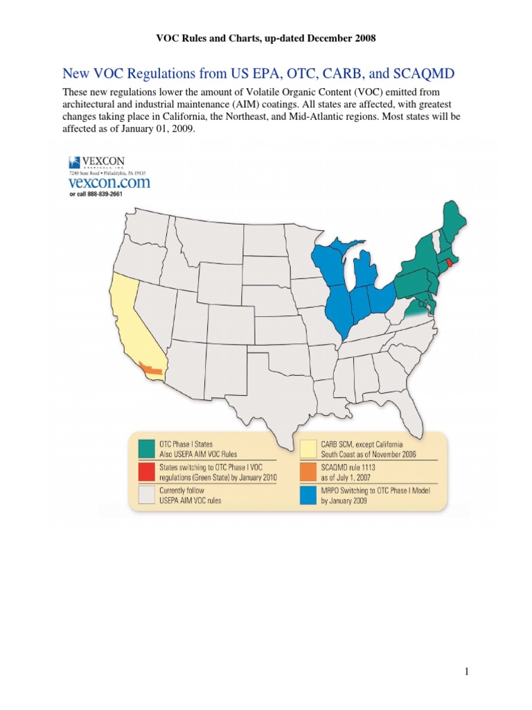 VOC Rules and Charts, Up-dated December 2008 | United States ...