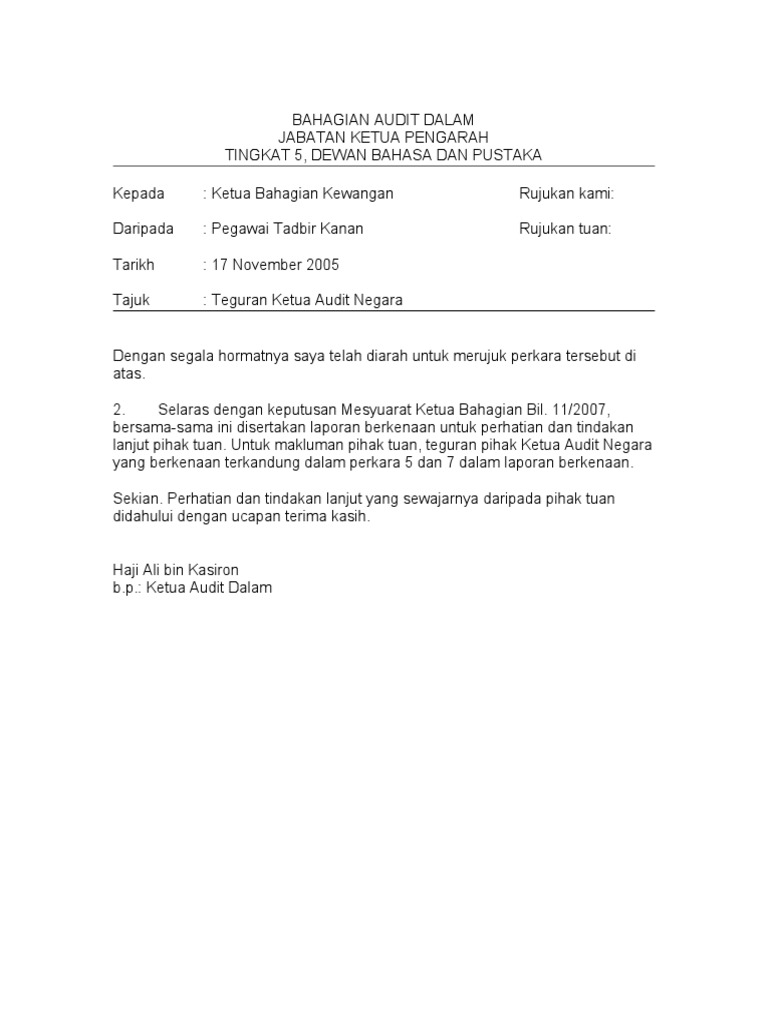 Contoh Memo | PDF