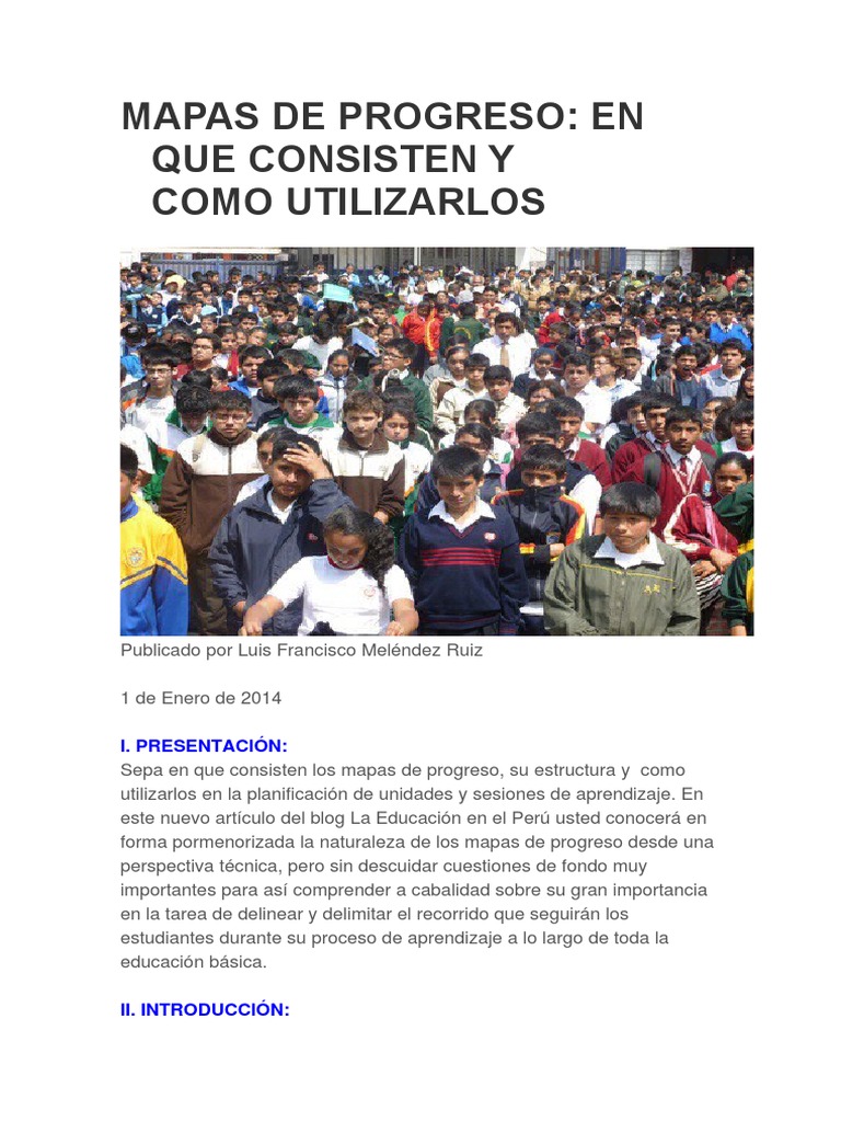Mapas de Progreso | PDF | Educación primaria | Aprendizaje