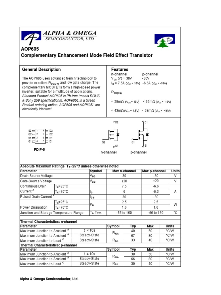 P605 | PDF | Field Effect Transistor | Mosfet