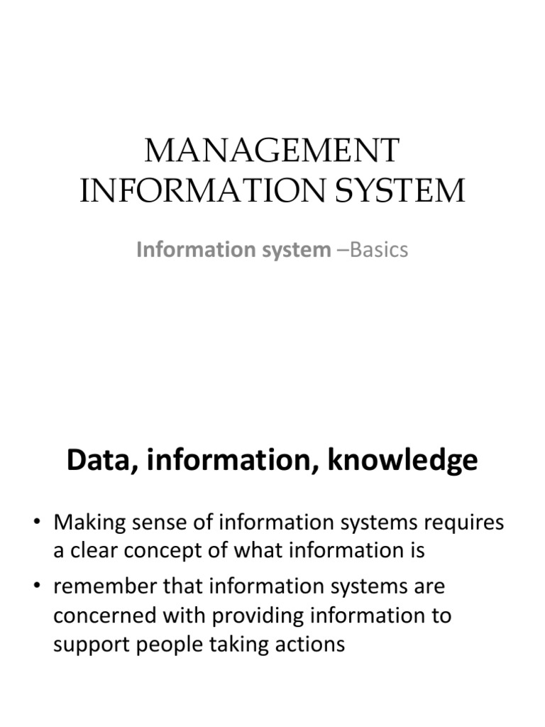 MIS Module 1 | PDF | Information System | Management Information System
