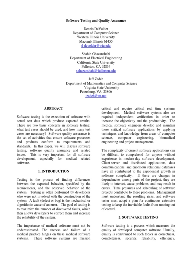 Software Testing and Quality Assurance | PDF | Software Testing ...
