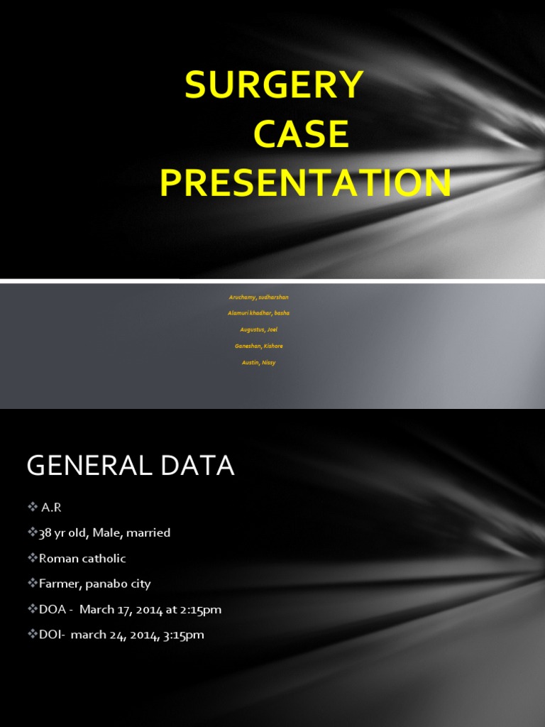 Surgey Case | PDF | Human Anatomy | Medicine