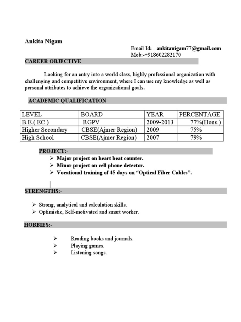 Ankita Resume | PDF