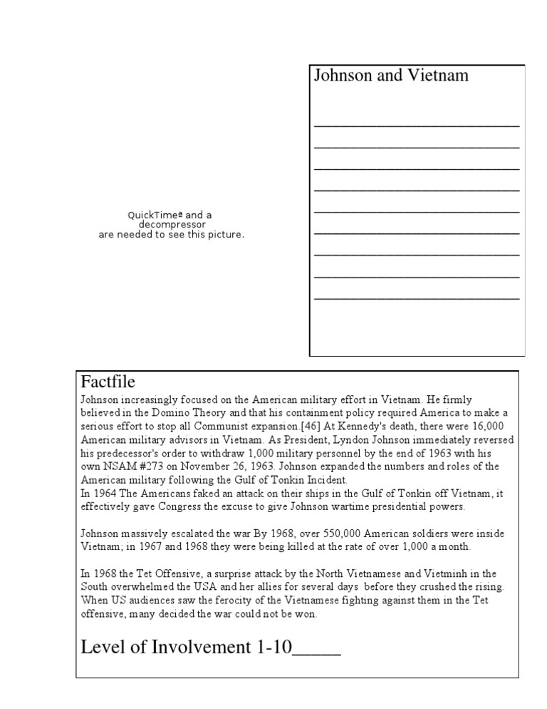 Johnson and Vietnam | PDF