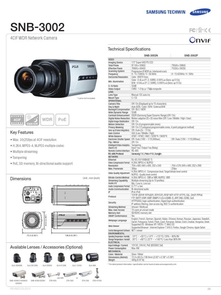 SNB 3002 | PDF | Ip Address | Video