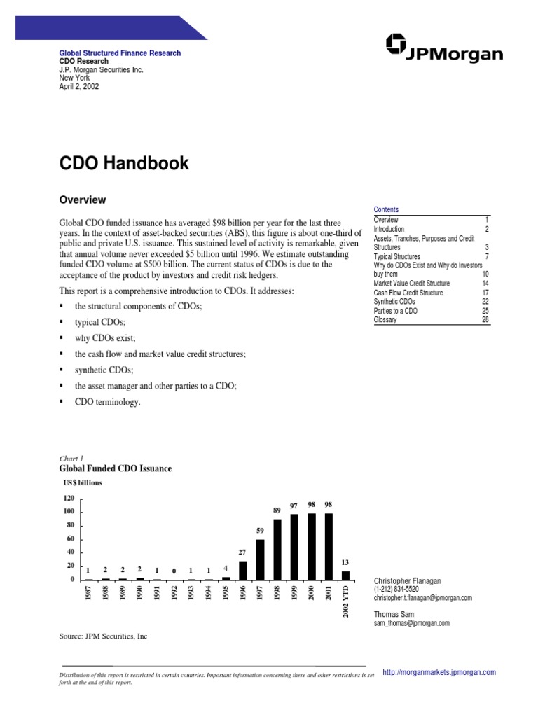CDO Handbook | PDF | Collateralized Debt Obligation | Asset Backed Security