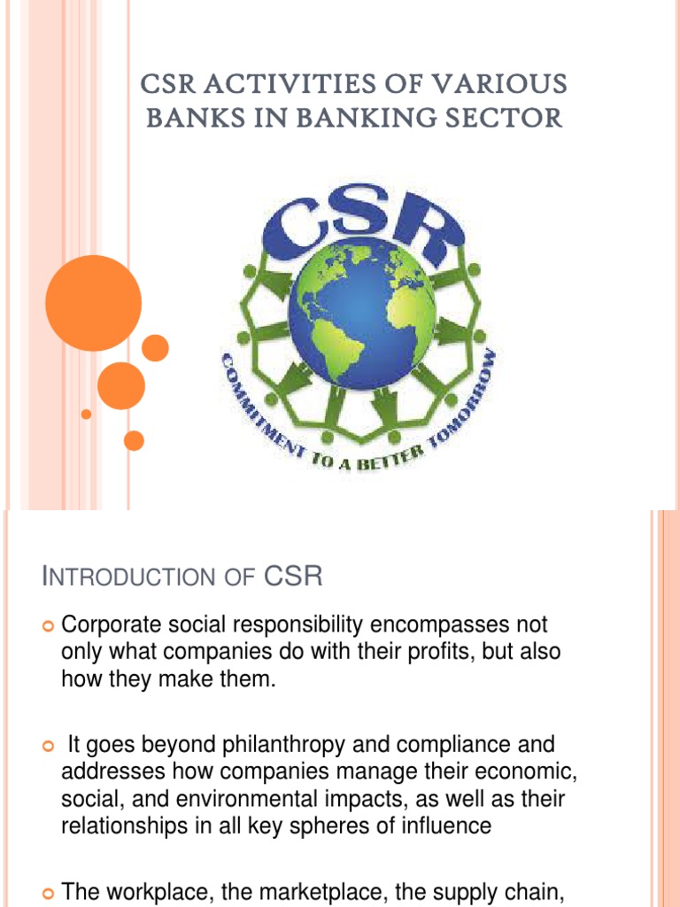 BE PPT Banks, CSR in Banks | PDF | Corporate Social Responsibility | Banks