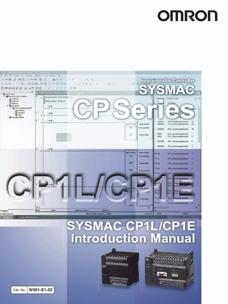 W461-E1-02 CP1E Introduction Manual | PDF | Programmable Logic Controller | Input/Output